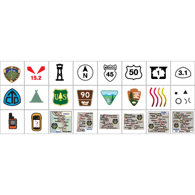 Great Divide Mountain Bike Route Digital Illustration Set- Maps & Navi ...